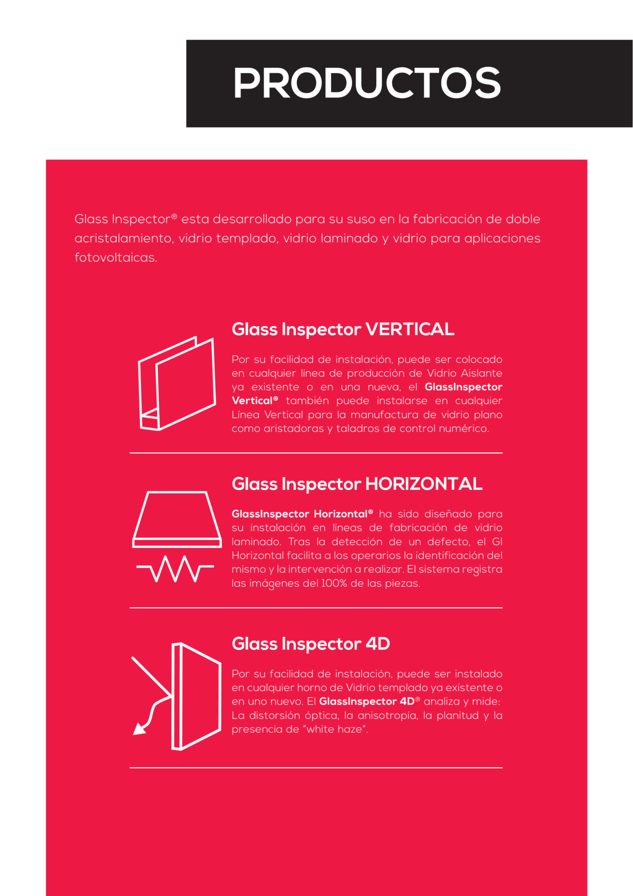 Online inspection for glass defects - GlassInspector